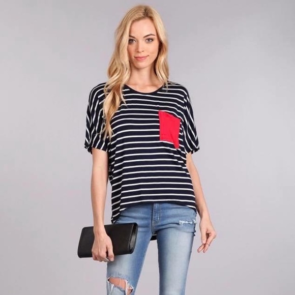 The Frasasass Boutique | Tops | Red Pocket Shirt | Poshmark
